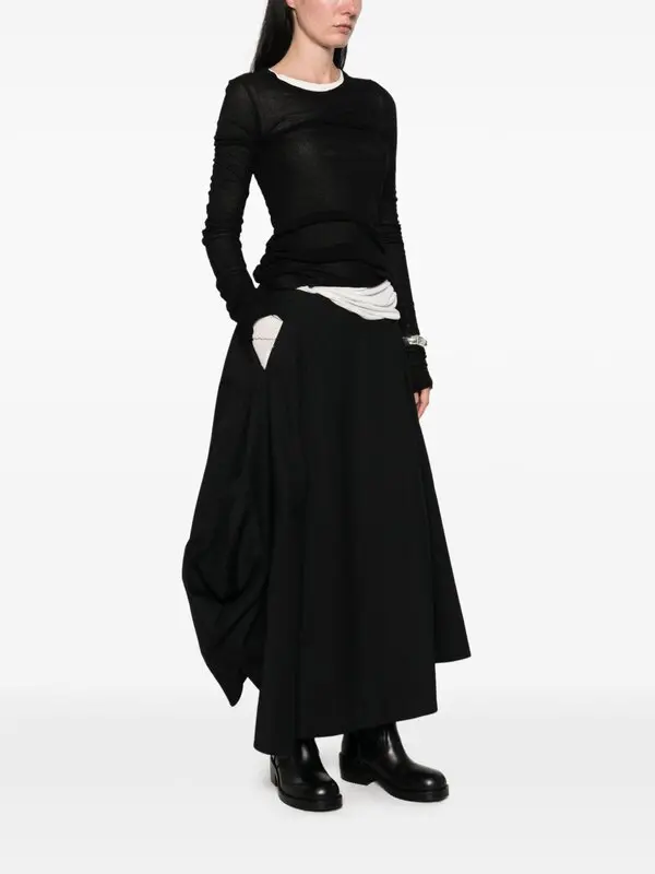 Comme Des Garçons Asymmetric Hem Midi Skirt