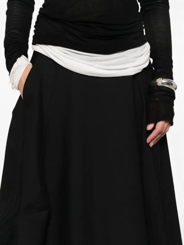 Comme Des Garçons Asymmetric Hem Midi Skirt