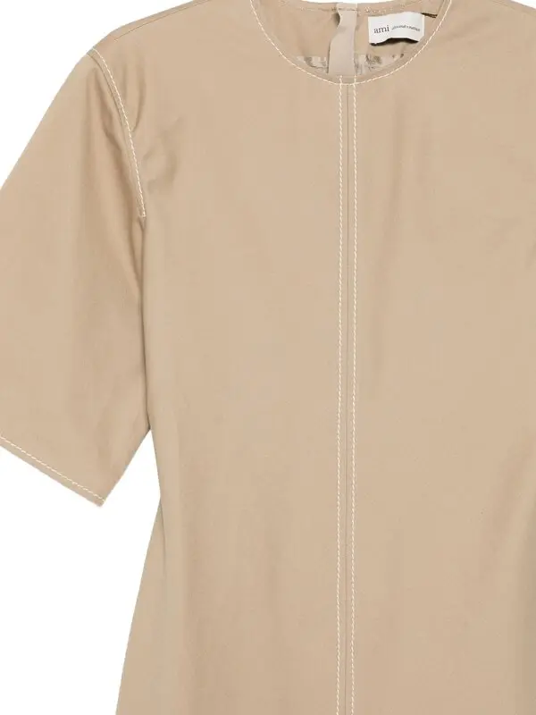 AMI Paris Topstitch Dress - No