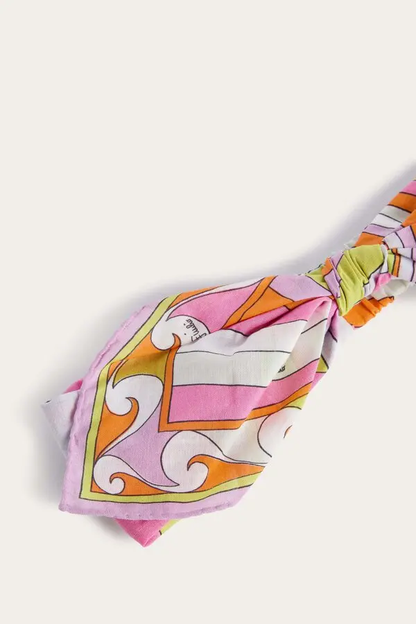 Emilio Pucci Iride Printed Bow Headband - Multi-color