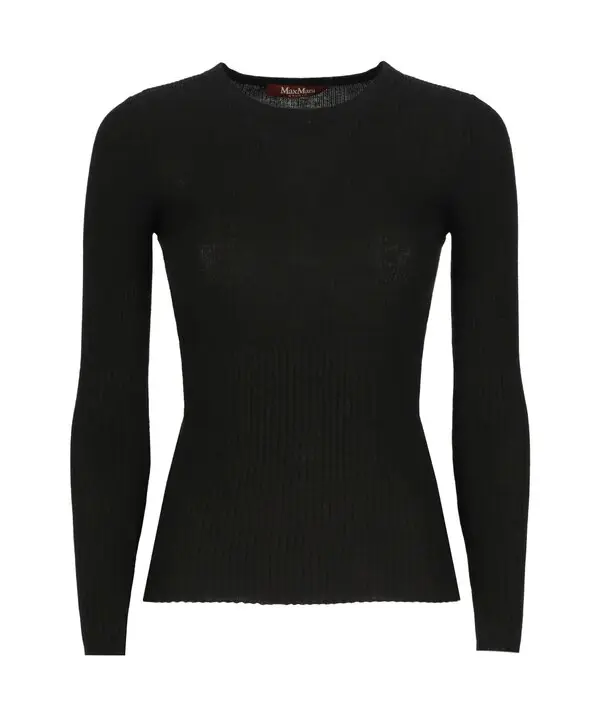 Max Mara Ometto Crewneck Knitted Jumper - Black