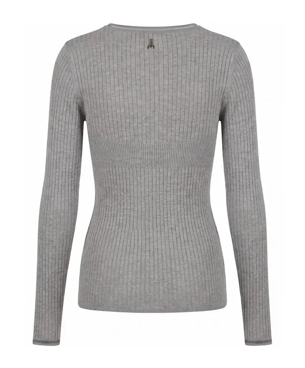 Patrizia Pepe Ribbed-knit Long-sleeve Sweater