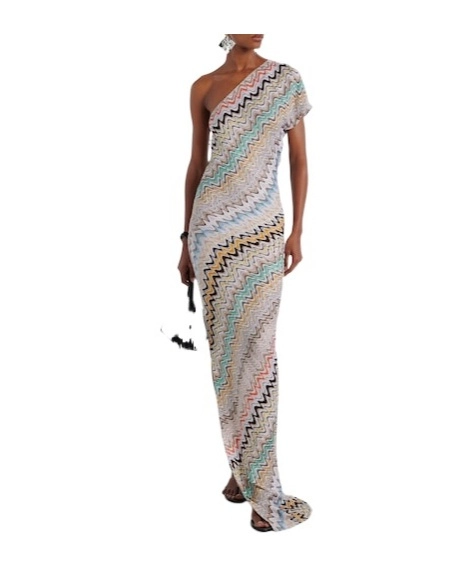 Missoni Wave One-shoulder Maxi Dress