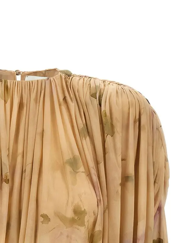 Magda Butrym Draped Floral Mini Dress