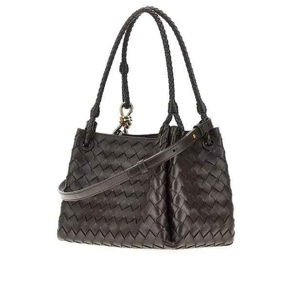 Bottega Veneta Intrecciato Leather Medium 'parachute' Bag - Brown