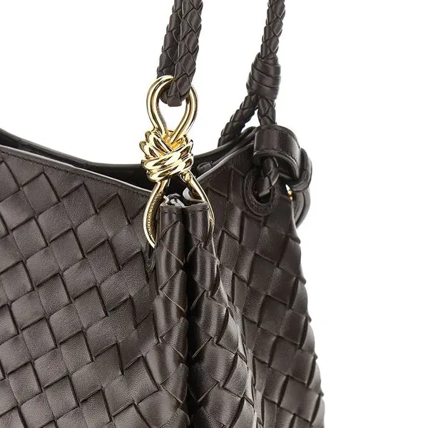 Bottega Veneta Intrecciato Leather Medium 'parachute' Bag - Brown