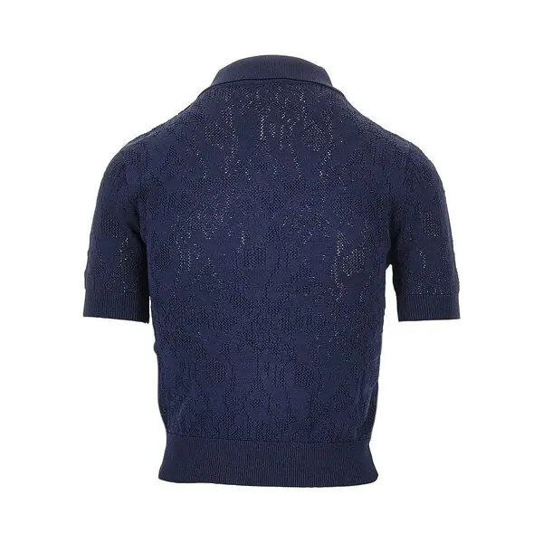 DONDUP Eibizionita Capule Knit Cropped Polo Hirt