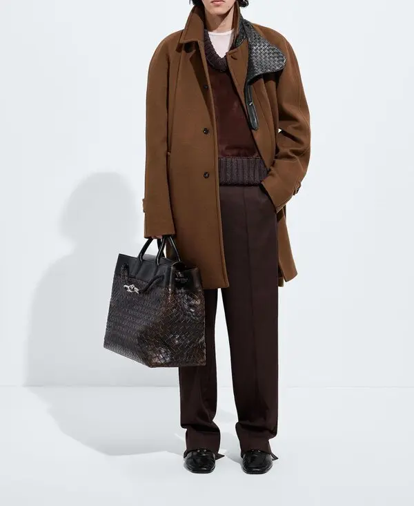Bottega Veneta Intrecciato Throat Latch Coat