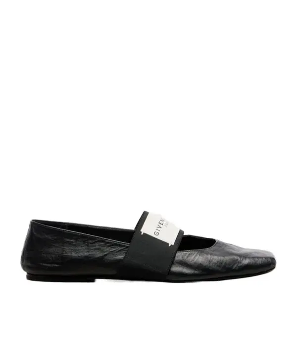 Givenchy Sliced Square Leather Ballet Flats