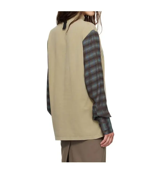 MUGLER Shirt Sleeves T-shirt - Khaki