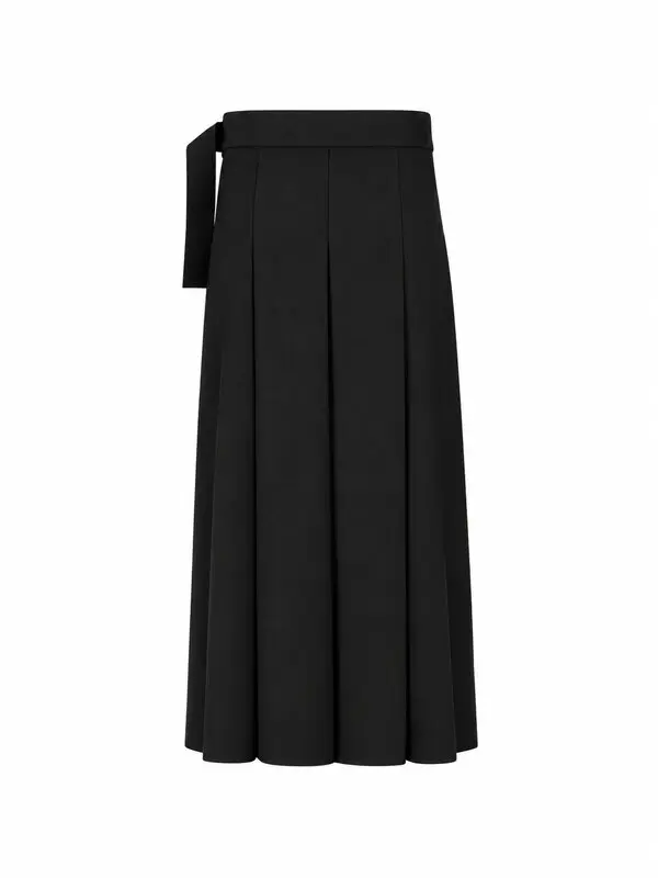 P.a.r.o.s.h Belted Pleated Midi Skirt