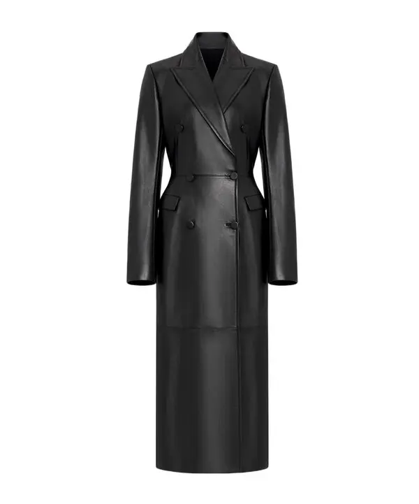 Alaïa Soft Lambskin Tailored Coat - Black