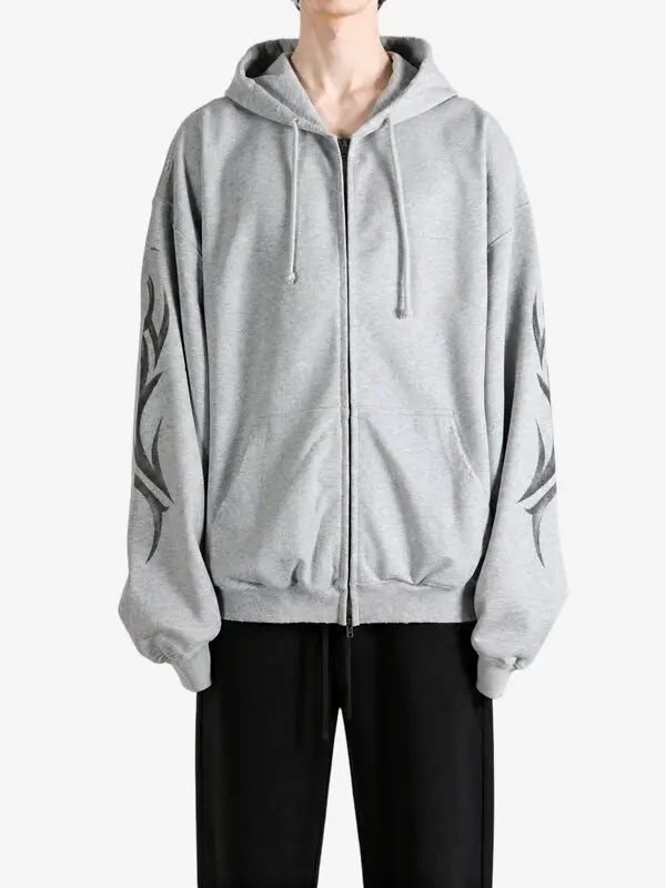 Vetements Graphic-print Zip-up Hoodie