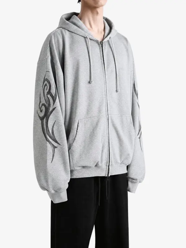 Vetements Graphic-print Zip-up Hoodie
