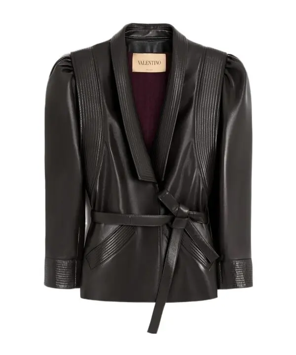 Valentino Garavani Long-sleeve Leather Jacket