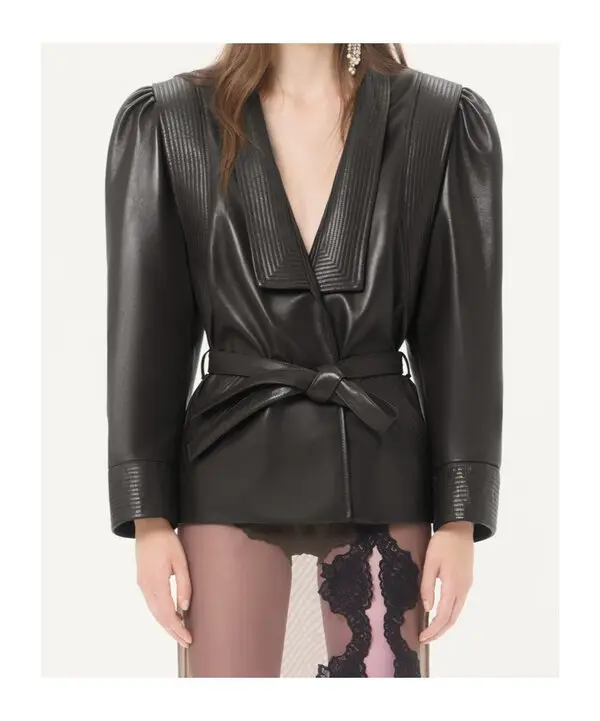 Valentino Garavani Long-sleeve Leather Jacket