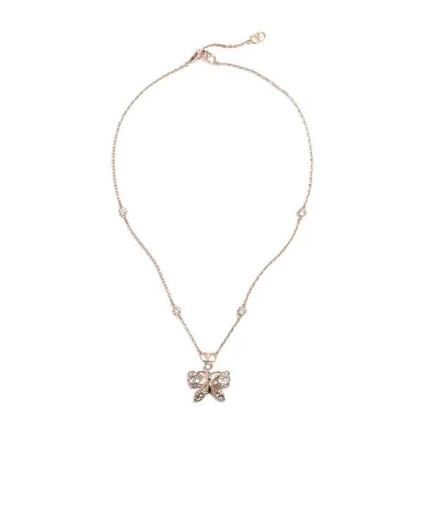 Valentino Garavani Flutterby Metal And Swarovski Crystals Necklace - No