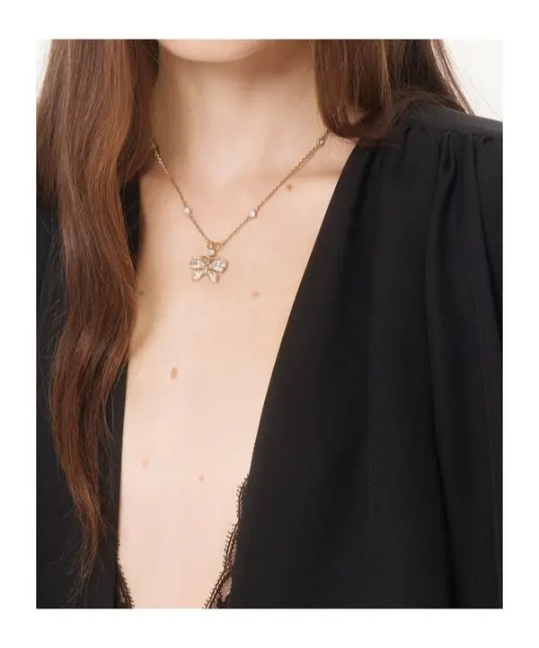 Valentino Garavani Flutterby Metal And Swarovski Crystals Necklace