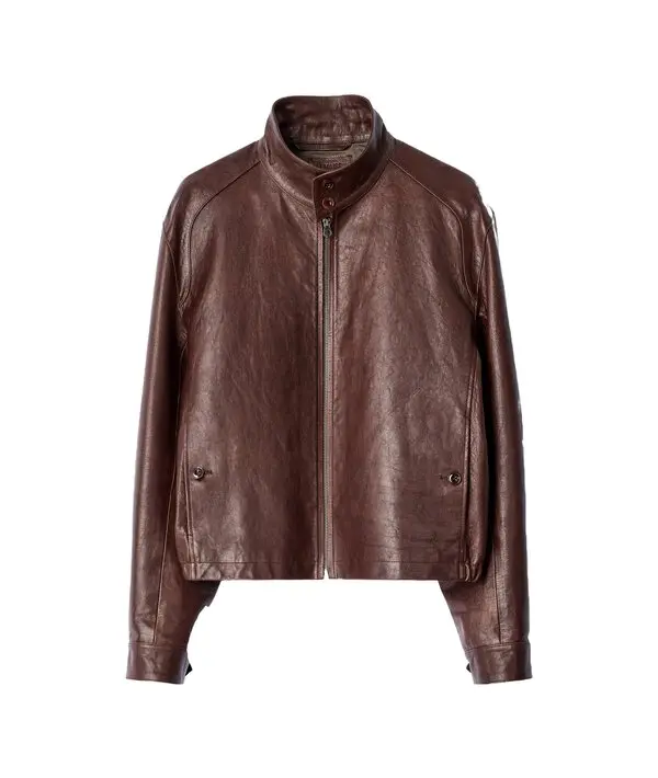 LEMAIRE Harrington Jacket In Glossy Leather