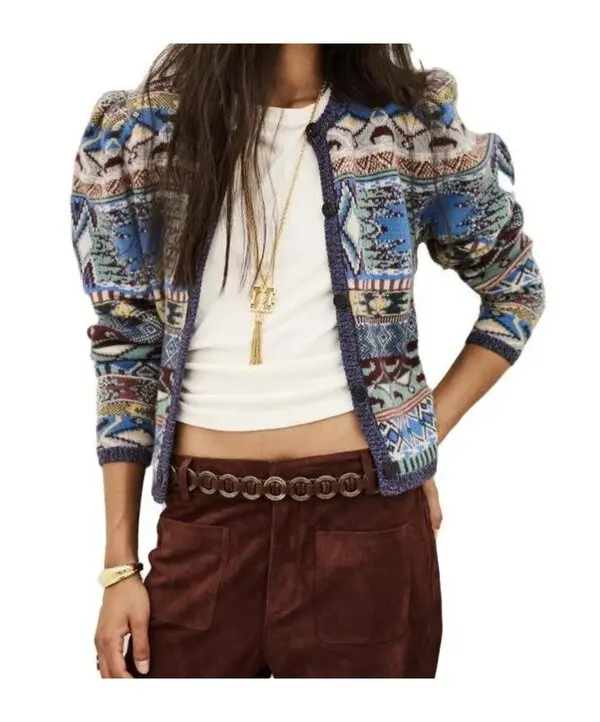 Ba&sh Geometric-pattern Knit Top