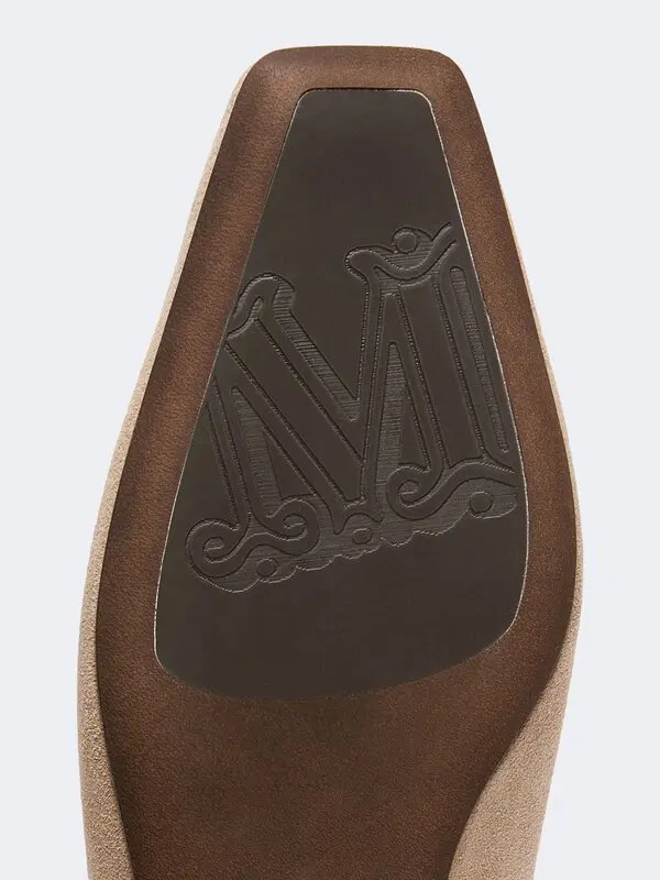 Max Mara Split Leather And Nappa Leather Ballet Flats