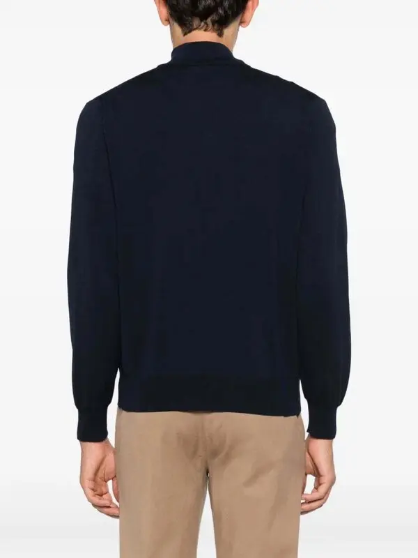 Canali Half-zip Pullover - Navy Blue