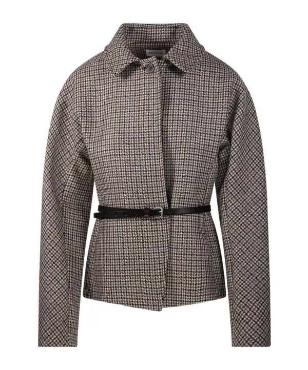P.a.r.o.s.h Laurie Belted Check Jacket