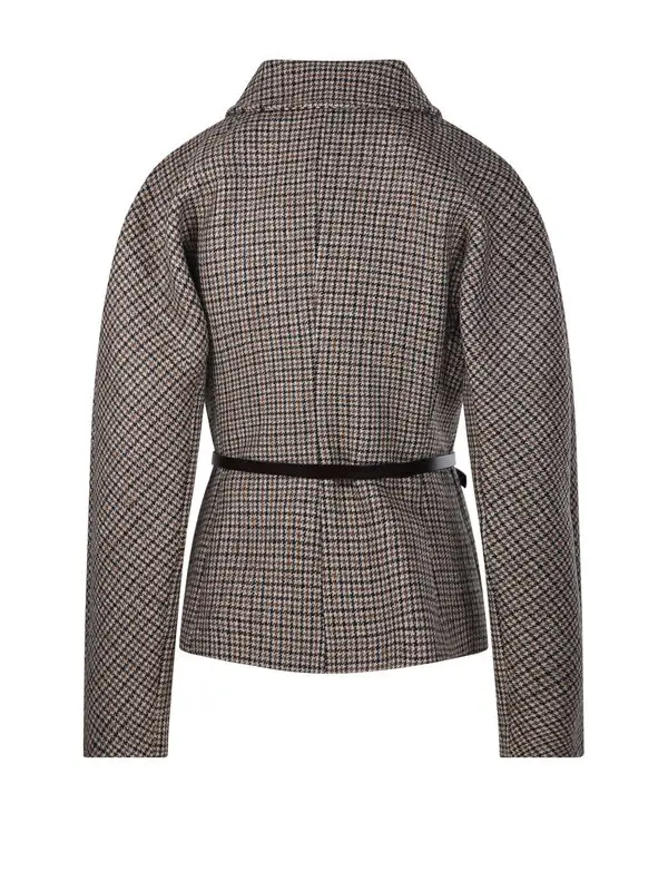 P.a.r.o.s.h Laurie Belted Check Jacket