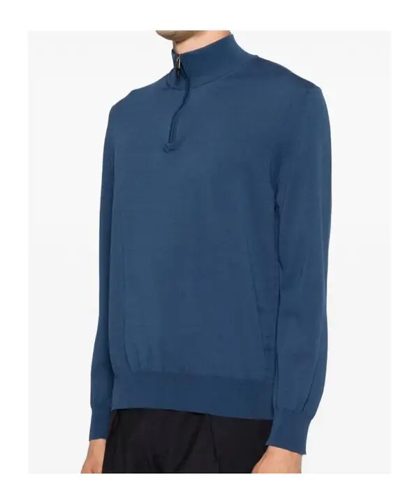 Canali Jersey Media Cremallera - Blue