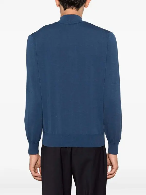 Canali Jersey Media Cremallera - Blue