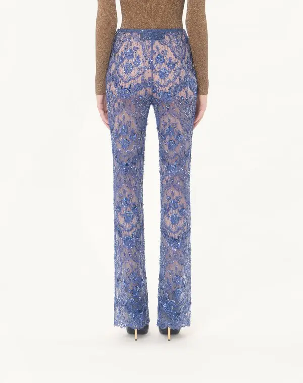 Valentino Garavani Embroidered Lace Pants