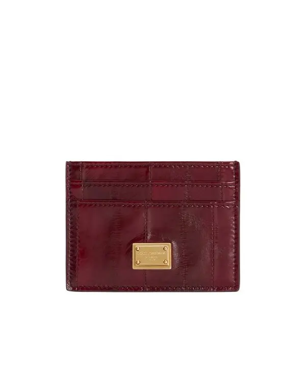 Dolce & Gabbana Dolce Gabbana Eel Logo Plate Card Holder