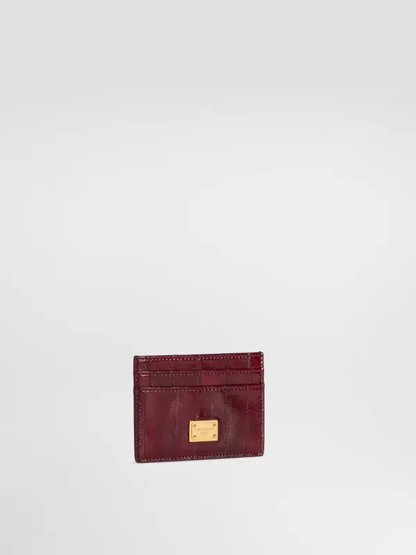 Dolce & Gabbana Dolce Gabbana Eel Logo Plate Card Holder