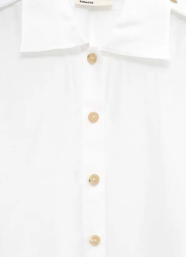 Khaite Long-sleeve Button-up Shirt - Chalk