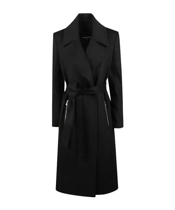 Patrizia Pepe Belted Coat - Black