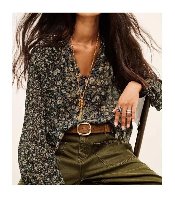 Ba&sh Floral Print Ruffle-detail Blouse