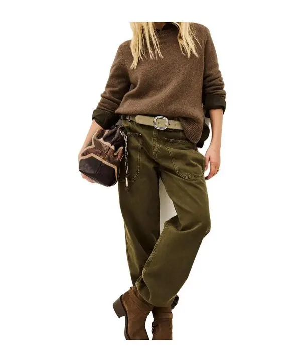 Ba&sh Ribbed-trim Sweater With Zipper Detail - Brown