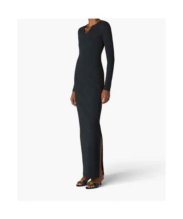 Casablanca Ribbed Jewellery Maxi Dress