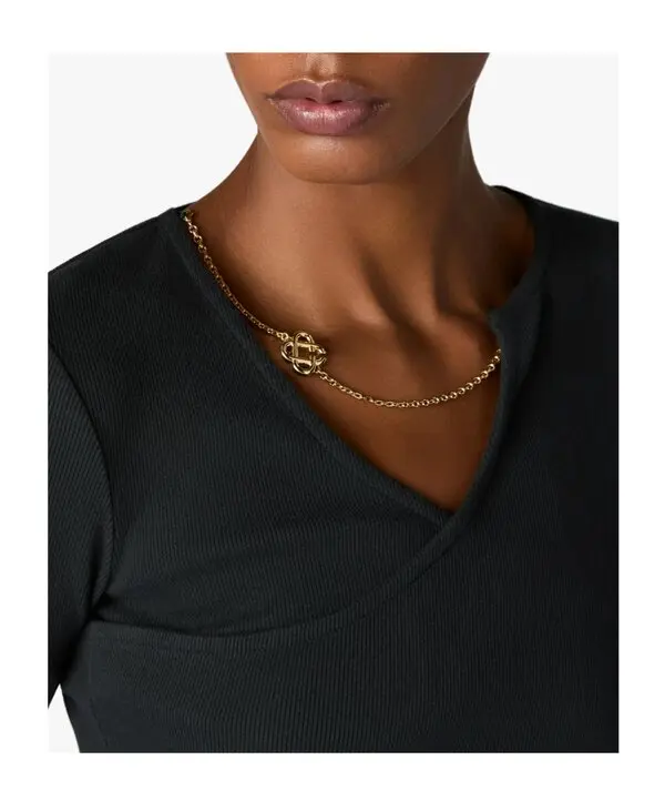 Casablanca Ribbed Jewellery Maxi Dress