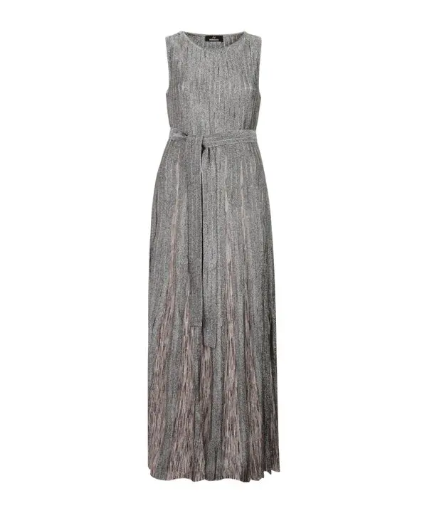Missoni Long Lamé Belt Dress - Gray