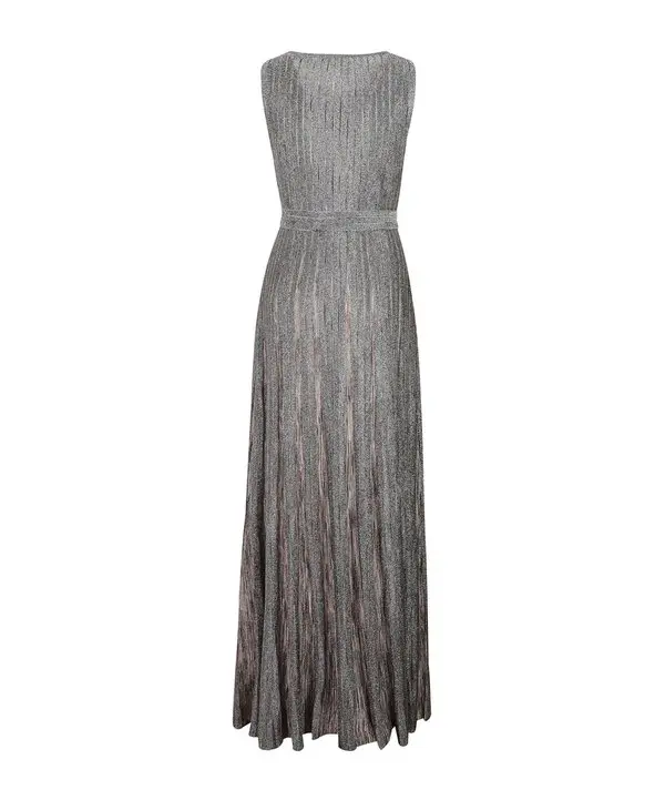 Missoni Long Lamé Belt Dress
