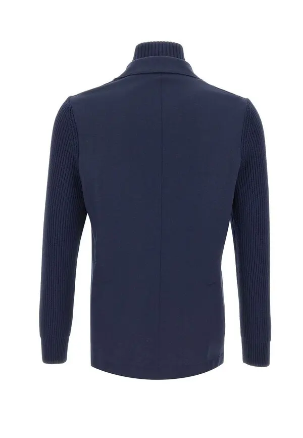 Eleventy Ribbed Sleeve Bib Blazer