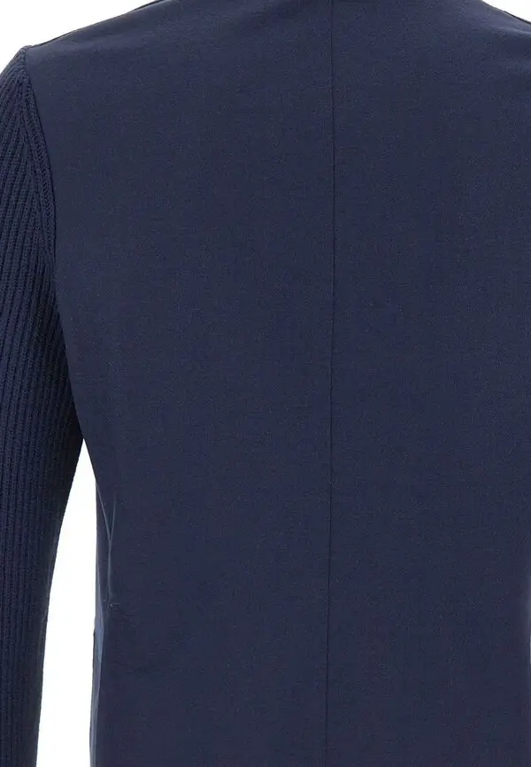 Eleventy Ribbed Sleeve Bib Blazer
