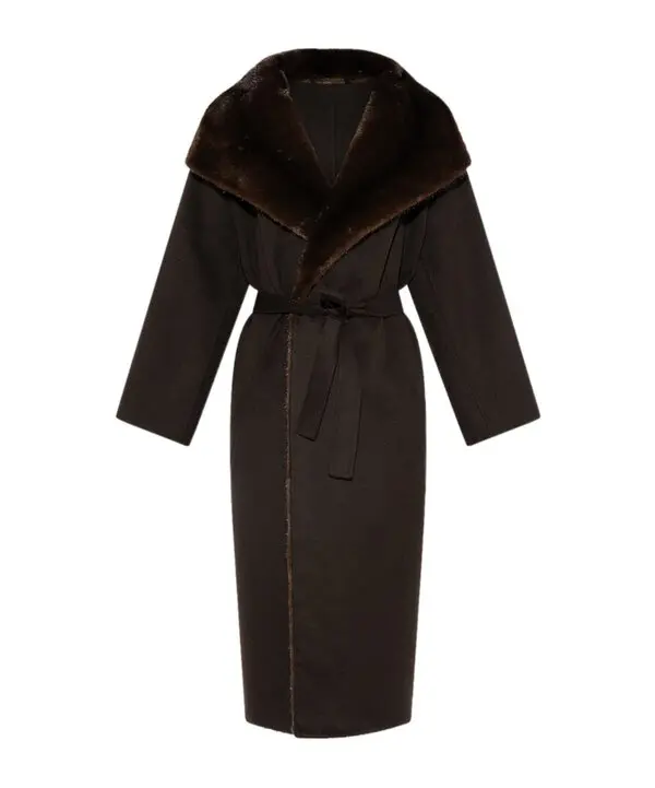 YVES SALOMON Double-faced Wool Coat: Cashmere And Mink Fur