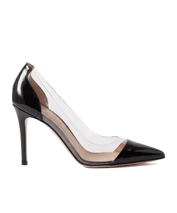 GIANVITO ROSSI Plexi Pointed-toe Pumps