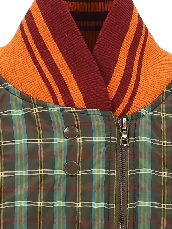 Dries Van Noten Oversized Seersucker Bomber Jacket