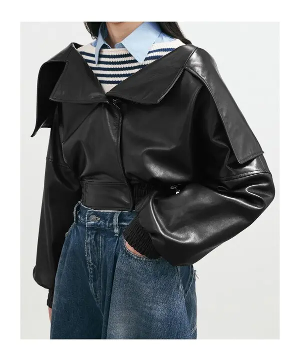 Balenciaga Wrap Collar Blouson