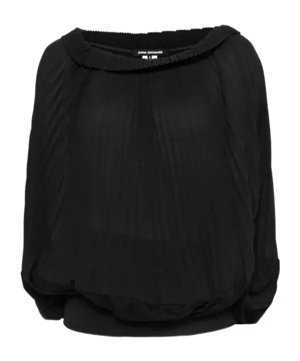 Junya Watanabe Pleated Design Cover-up - Black