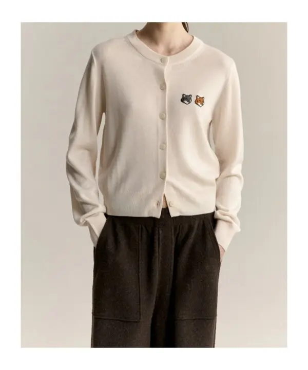 Maison Kitsuné Double Fox Head Patch Cardigan
