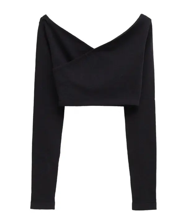 Alaïa Wrap-style Cropped Top